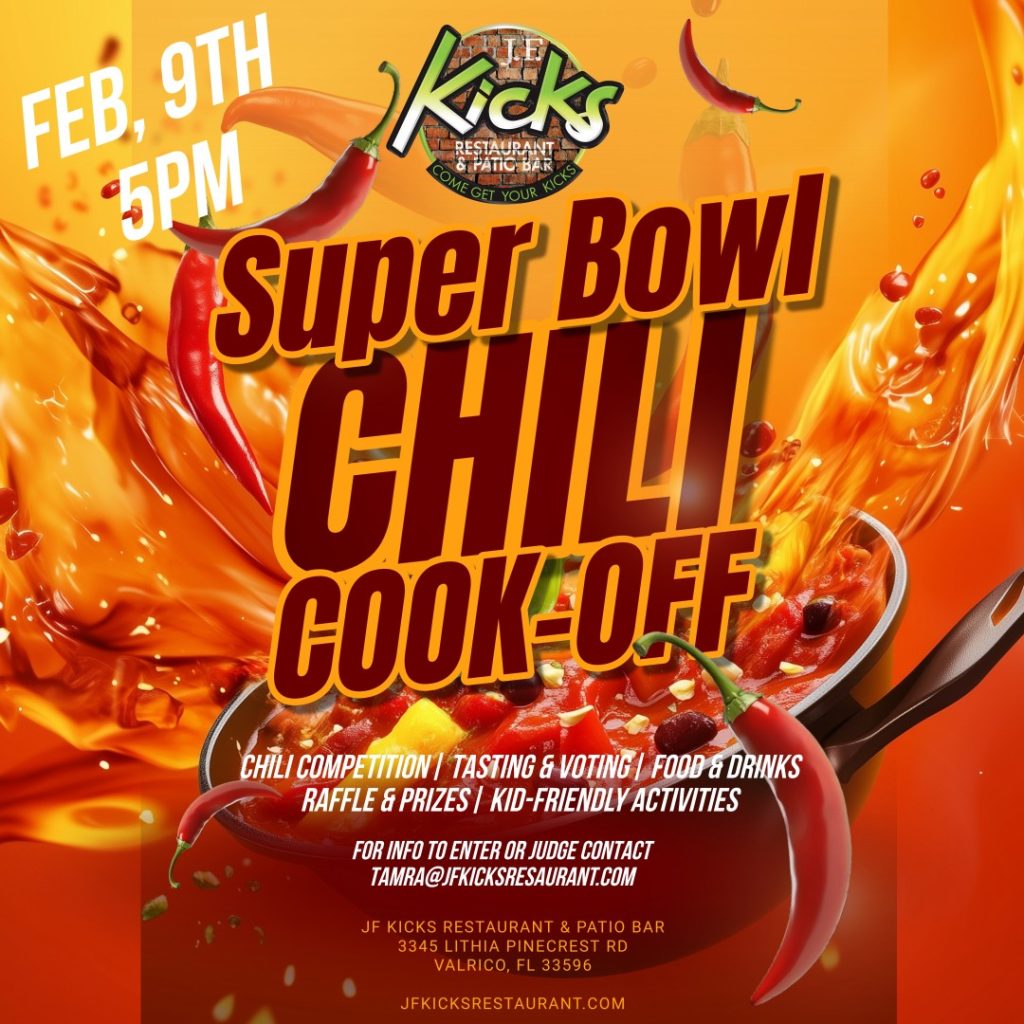 Super Bowl Chili Cook-Off - JF Kicks Restaurant